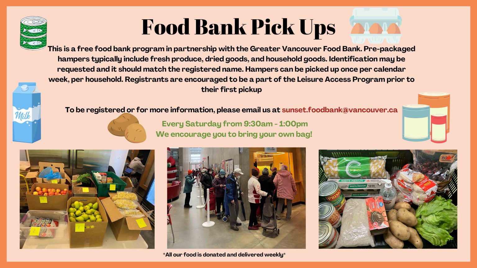 Sunset Food Bank • Sunset Community Centre Association