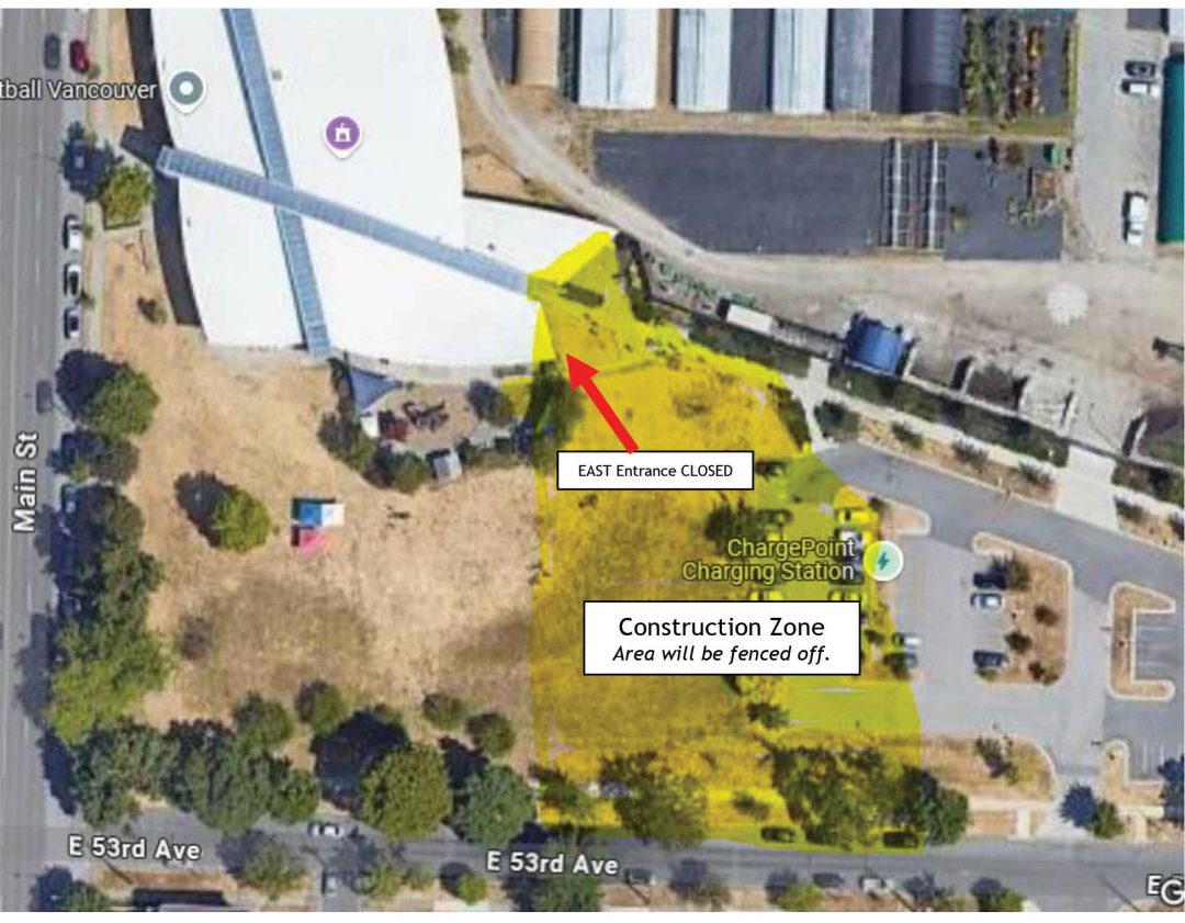 NOTICE: The EAST ENTRANCE and the West section of the Parking lot is ...
